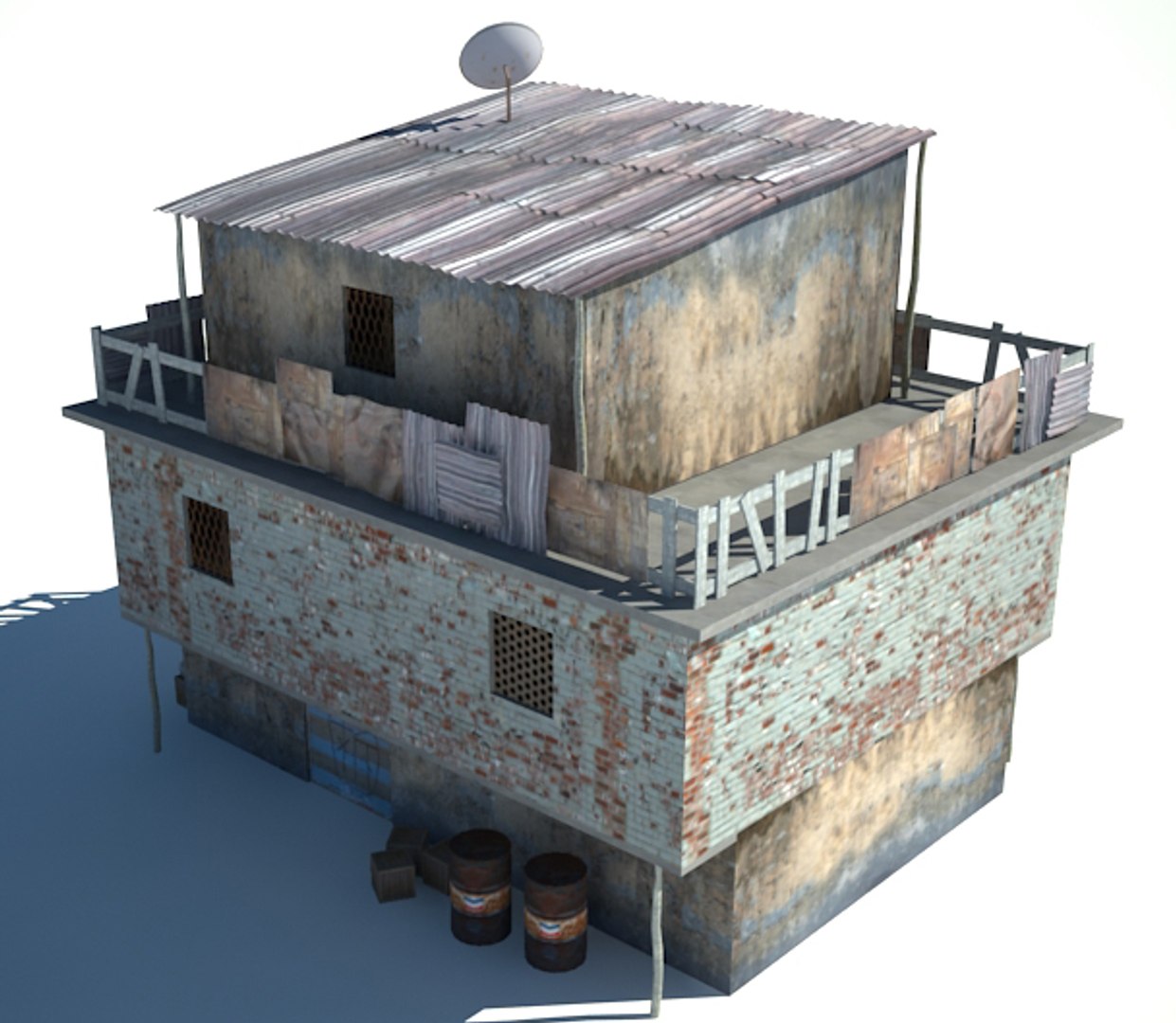 3d slum house model