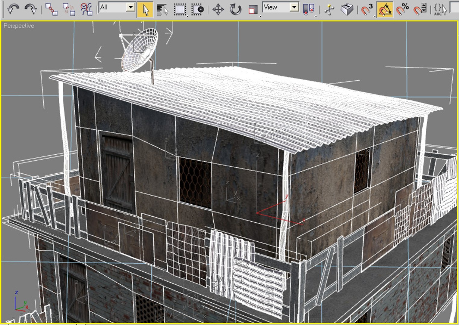 3d slum house model