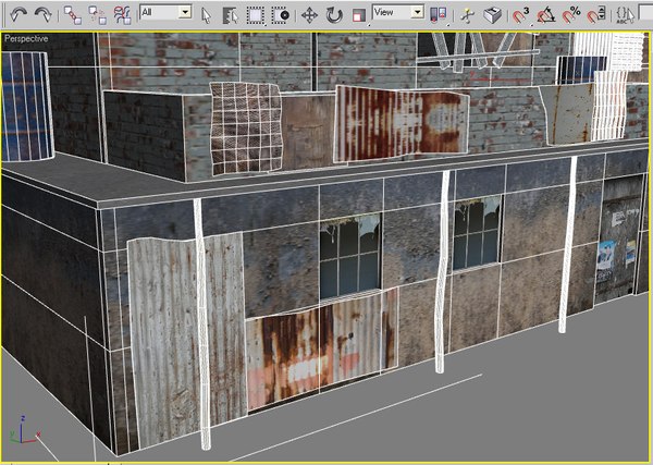 3d slum house model