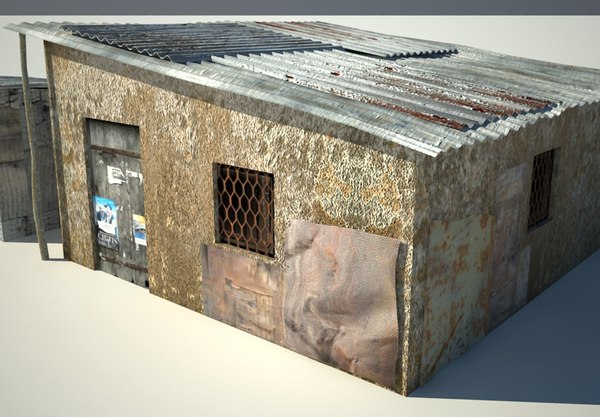 3d slum house model