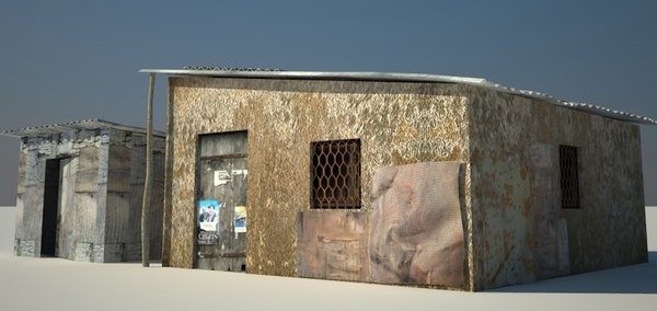 3d slum house model