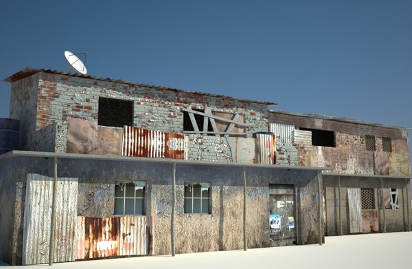 3d slum house model