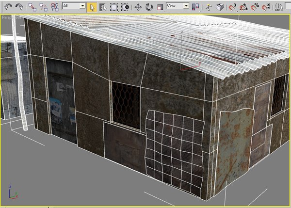 3d slum house model