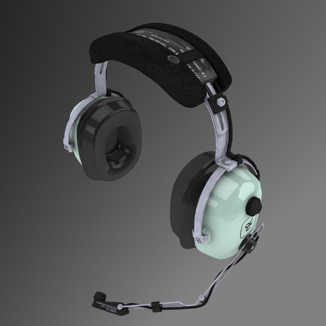 3d David Clark Headsets Pilots
