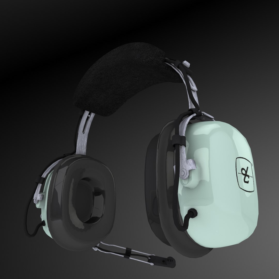 3d David Clark Headsets Pilots