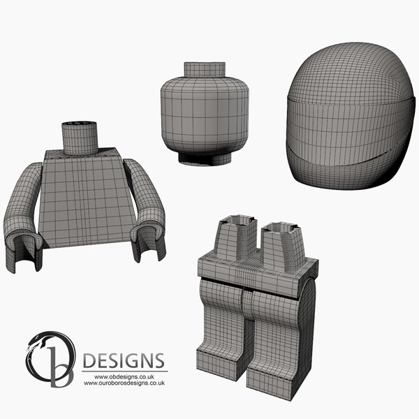 3d lego lewis hamilton model