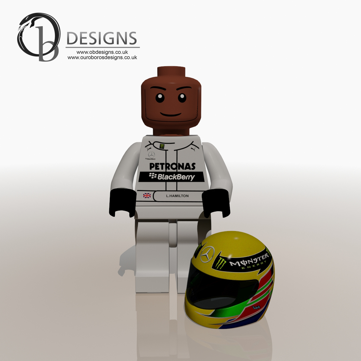 3d lego lewis hamilton model