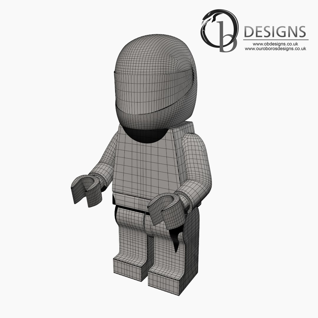 3d Lego Lewis Hamilton Model