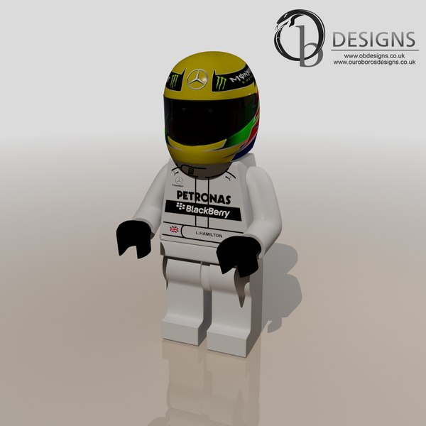 3d lego lewis hamilton model