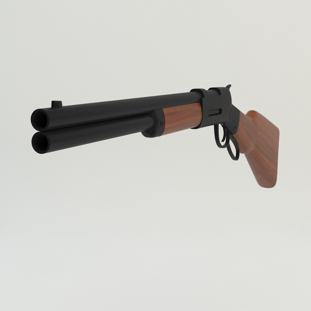 Cartoon Rifle 3d Model