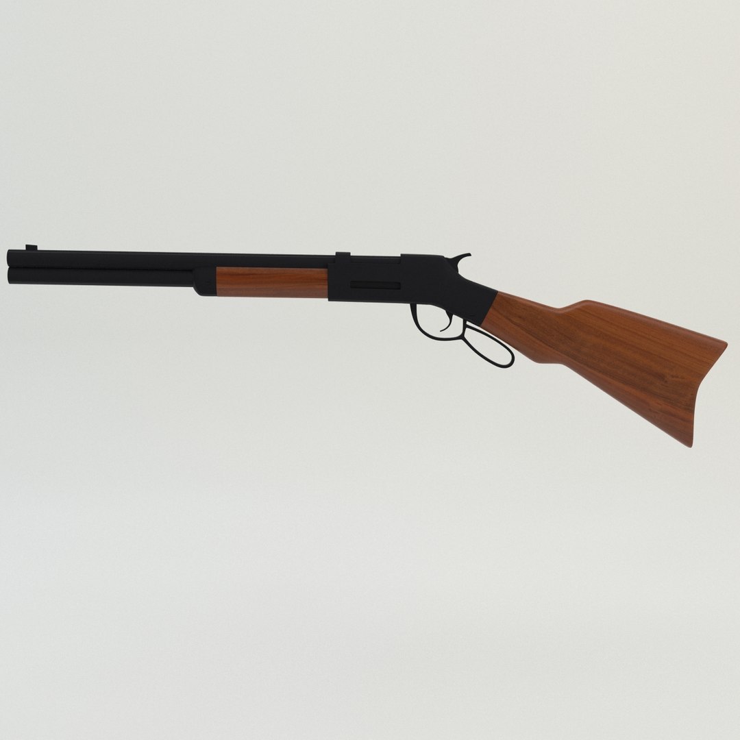 Cartoon Rifle 3d Model