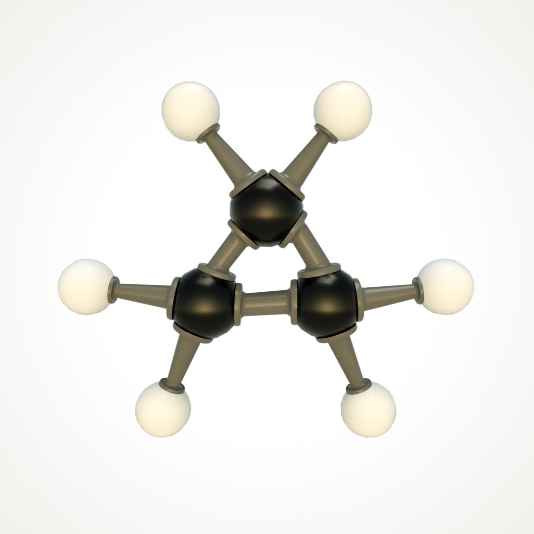 Modeled Cyclopropane Molecular 3D Model - TurboSquid 1380681