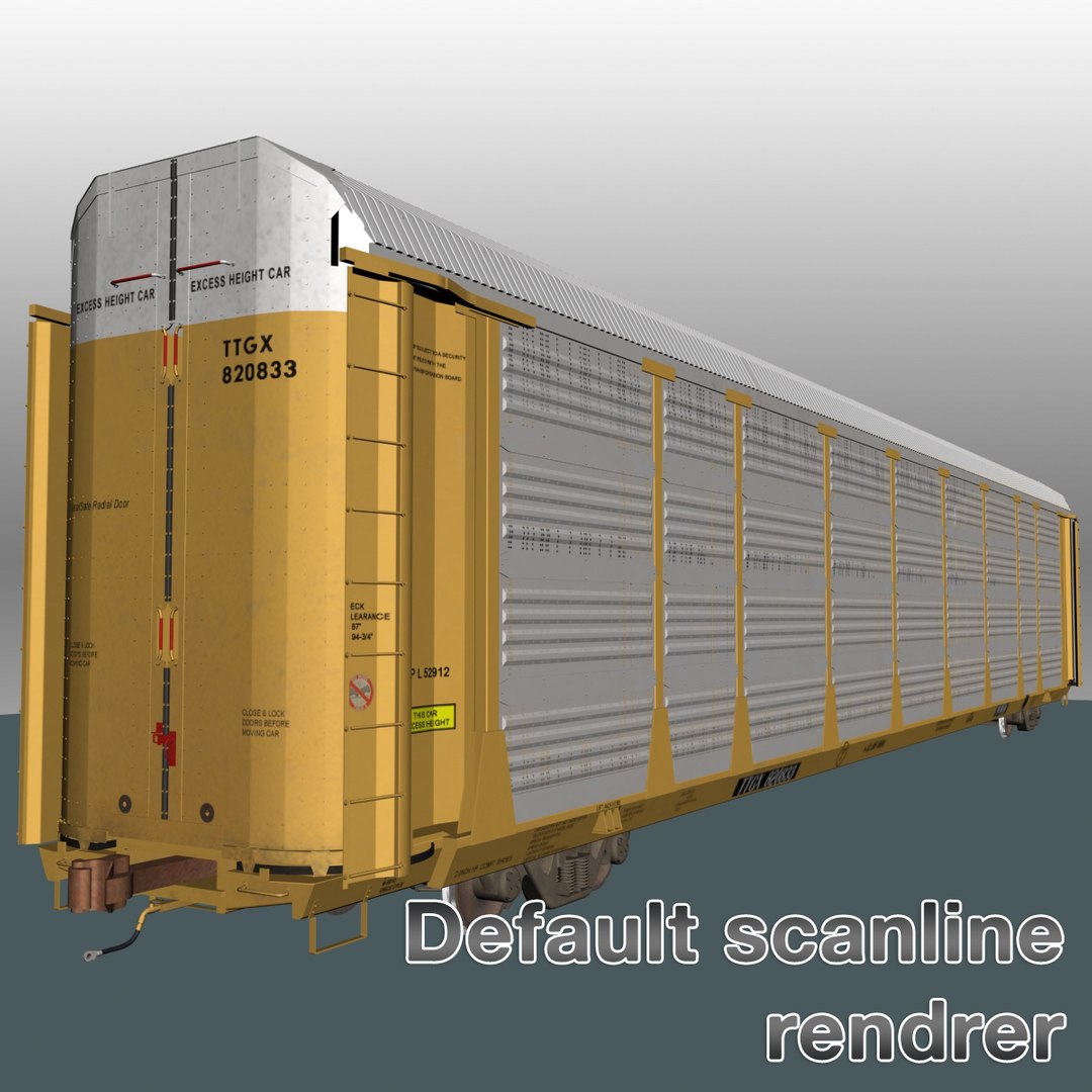 3d Model V978 Autorack Cars Ttx