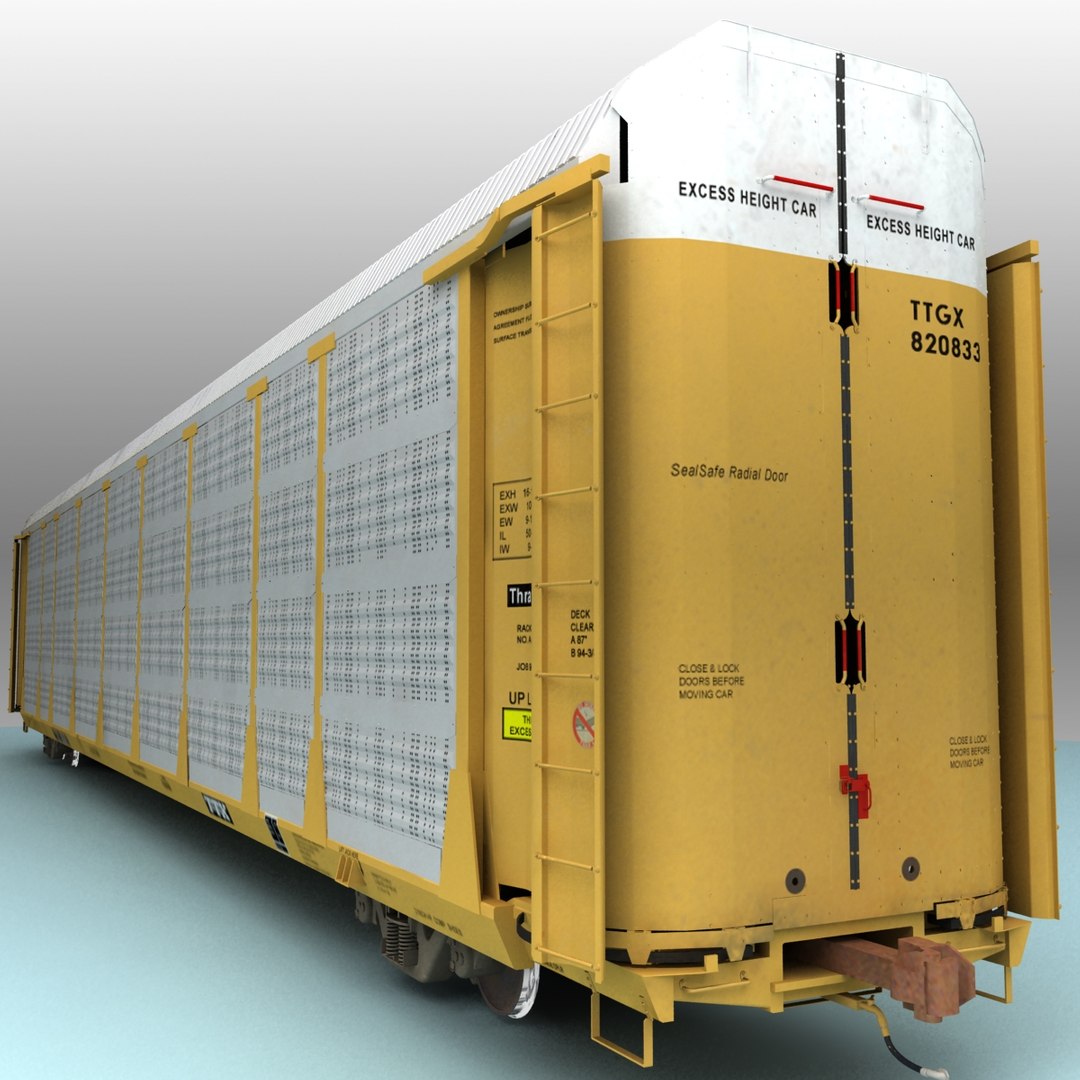 3d Model V978 Autorack Cars Ttx