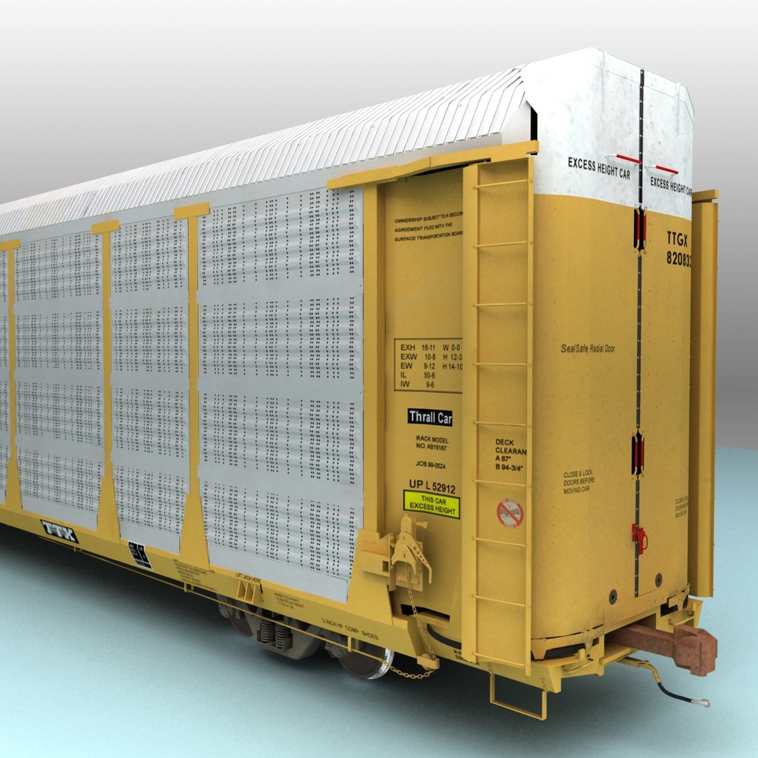 3d Model V978 Autorack Cars Ttx