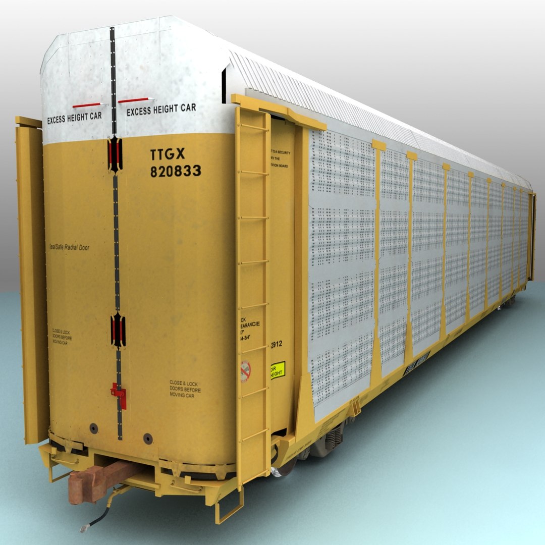 3d Model V978 Autorack Cars Ttx