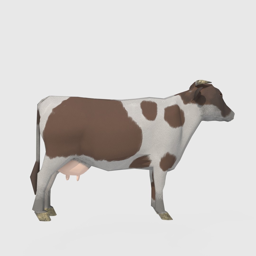 Brown And White Cow 3D Model - TurboSquid 1954048