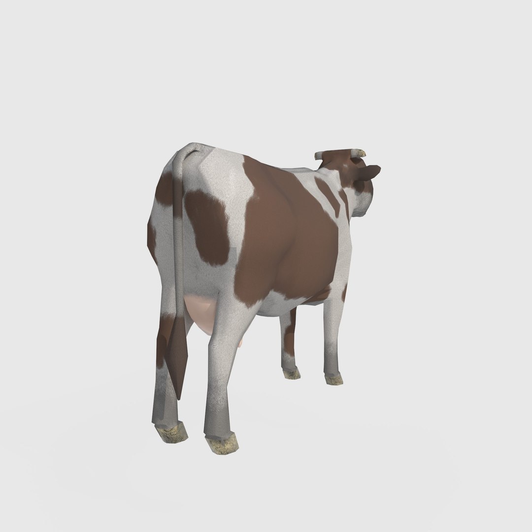 Brown And White Cow 3D Model - TurboSquid 1954048