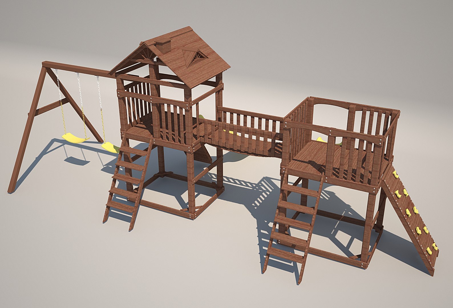 3d Model Playground Wood