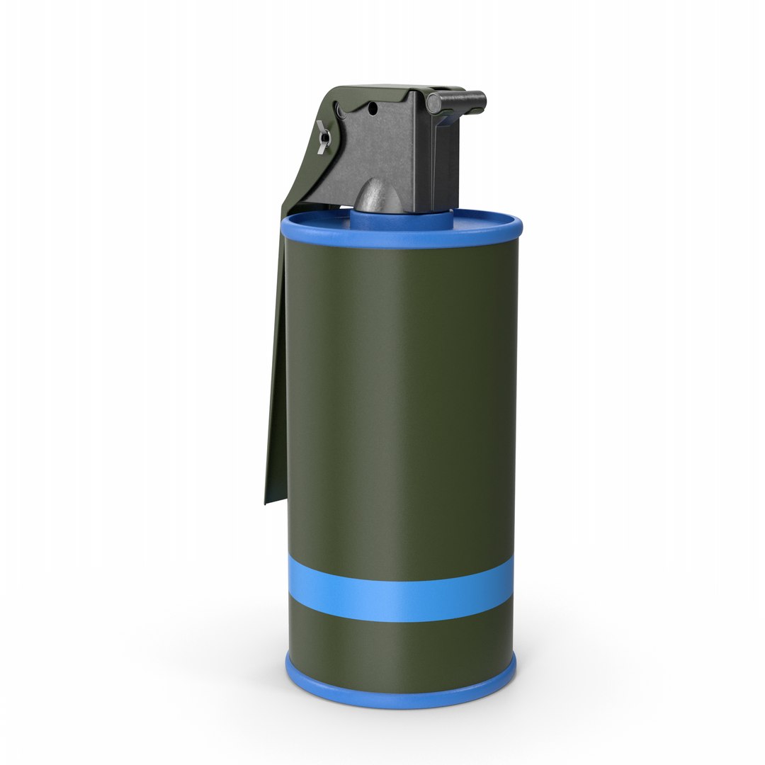 Smoke Grenade Blue Model - TurboSquid 2366938