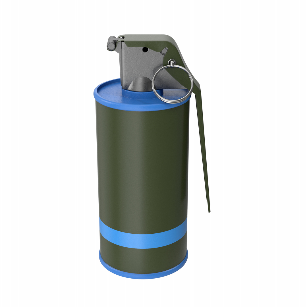 Smoke Grenade Blue Model - TurboSquid 2366938