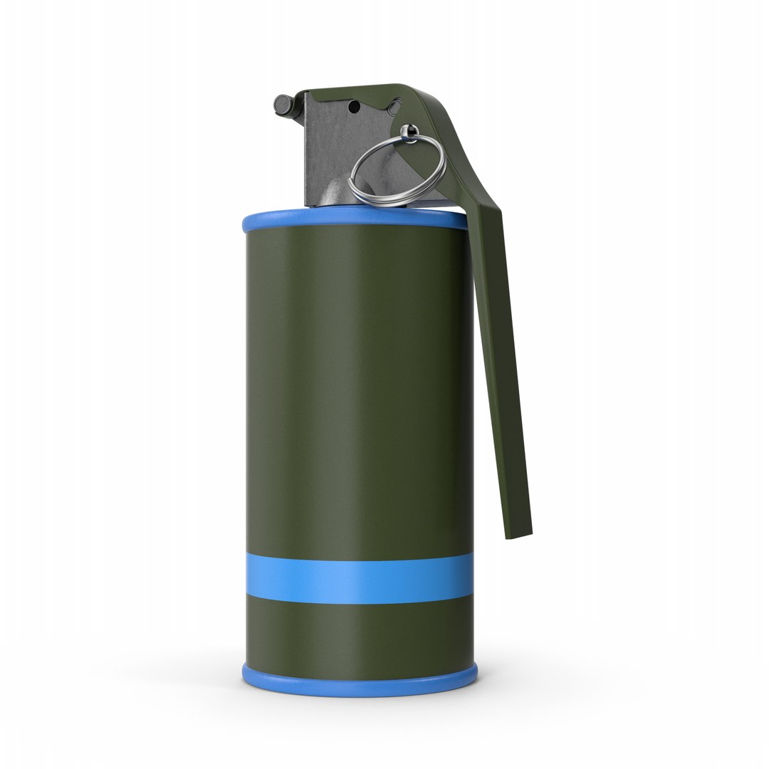 Smoke Grenade Blue Model - TurboSquid 2366938