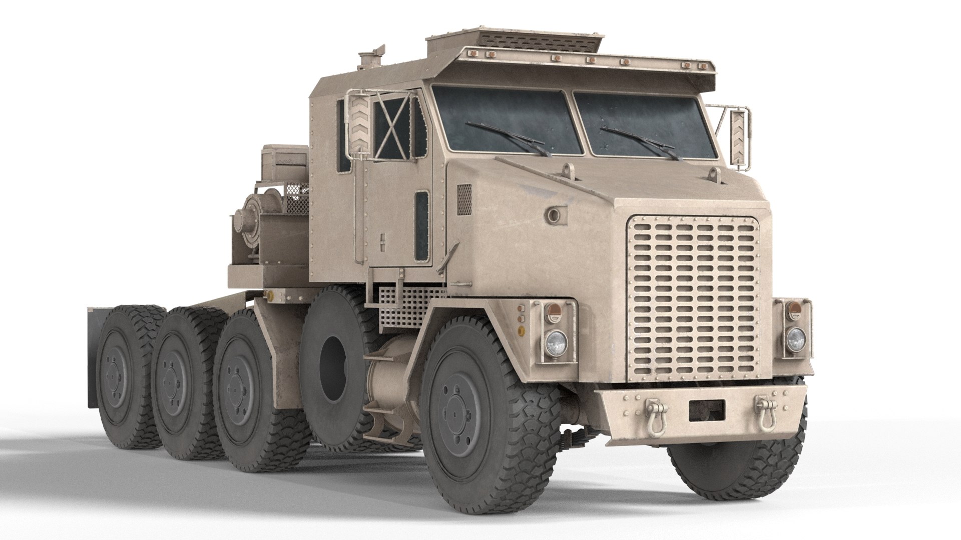 3D Oshkosh M1070 Army Tank Transporter - TurboSquid 2292824