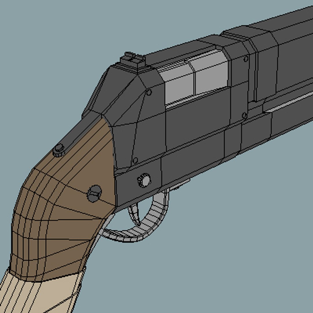 3d sci-fi shotgun model