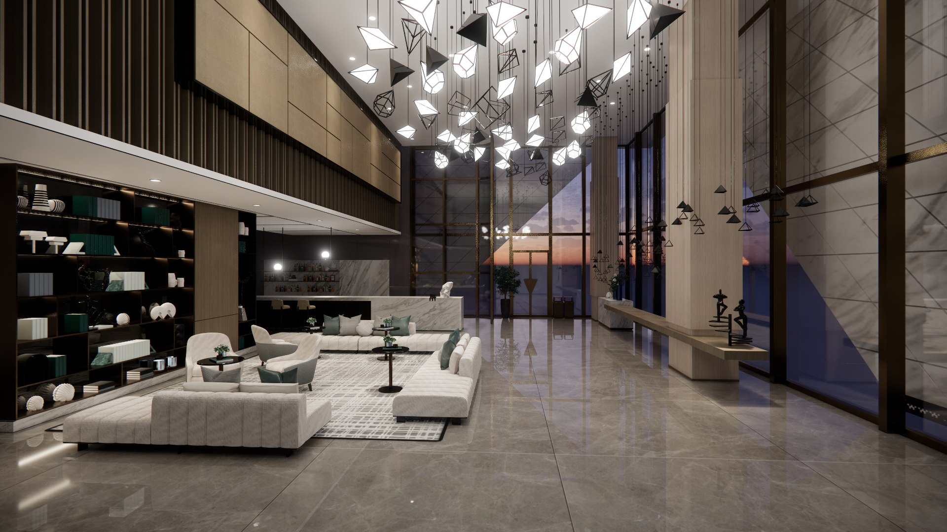 Hotel Lobby Interior-A14 Model - TurboSquid 2104506