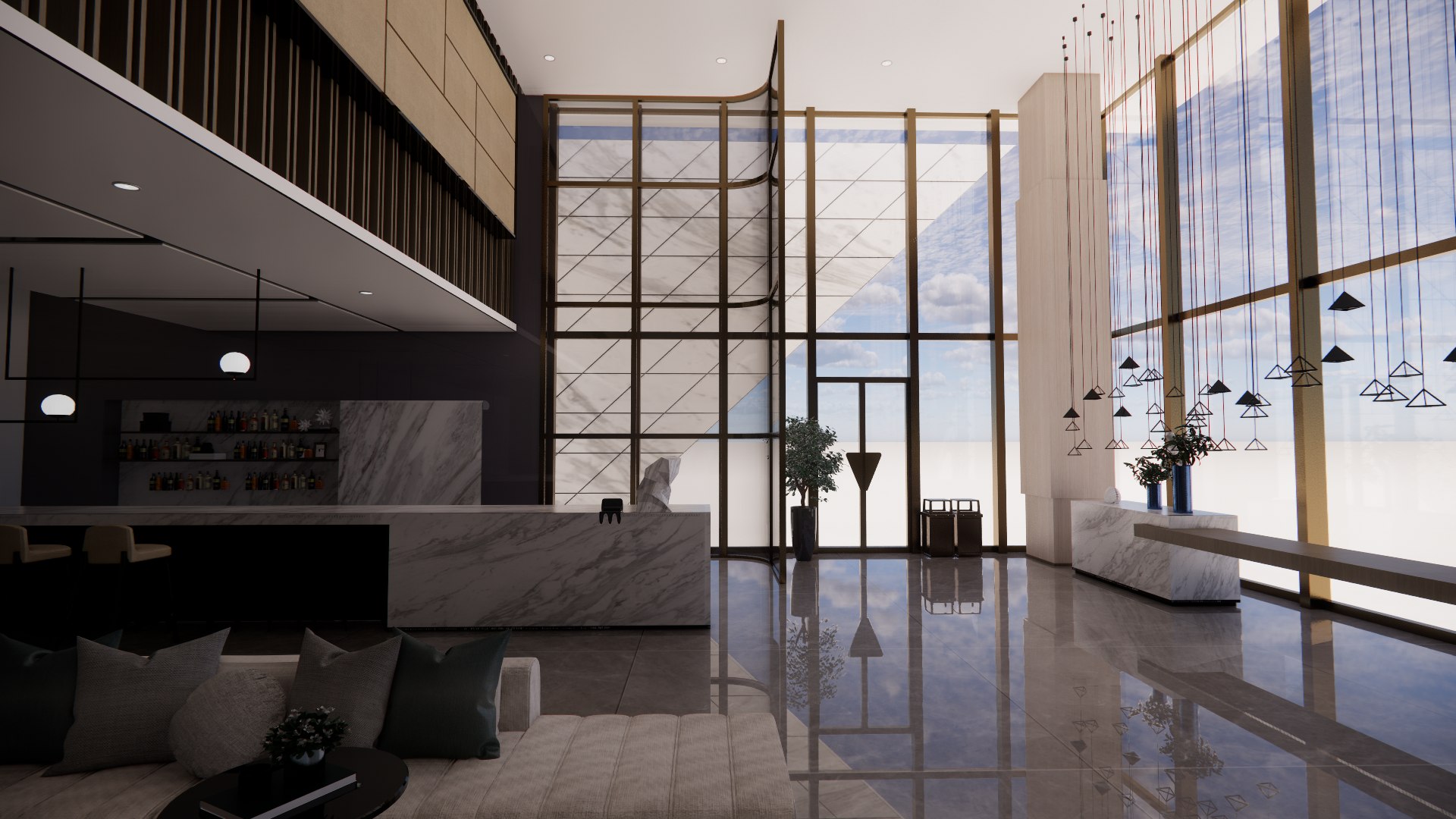 Hotel Lobby Interior-A14 Model - TurboSquid 2104506