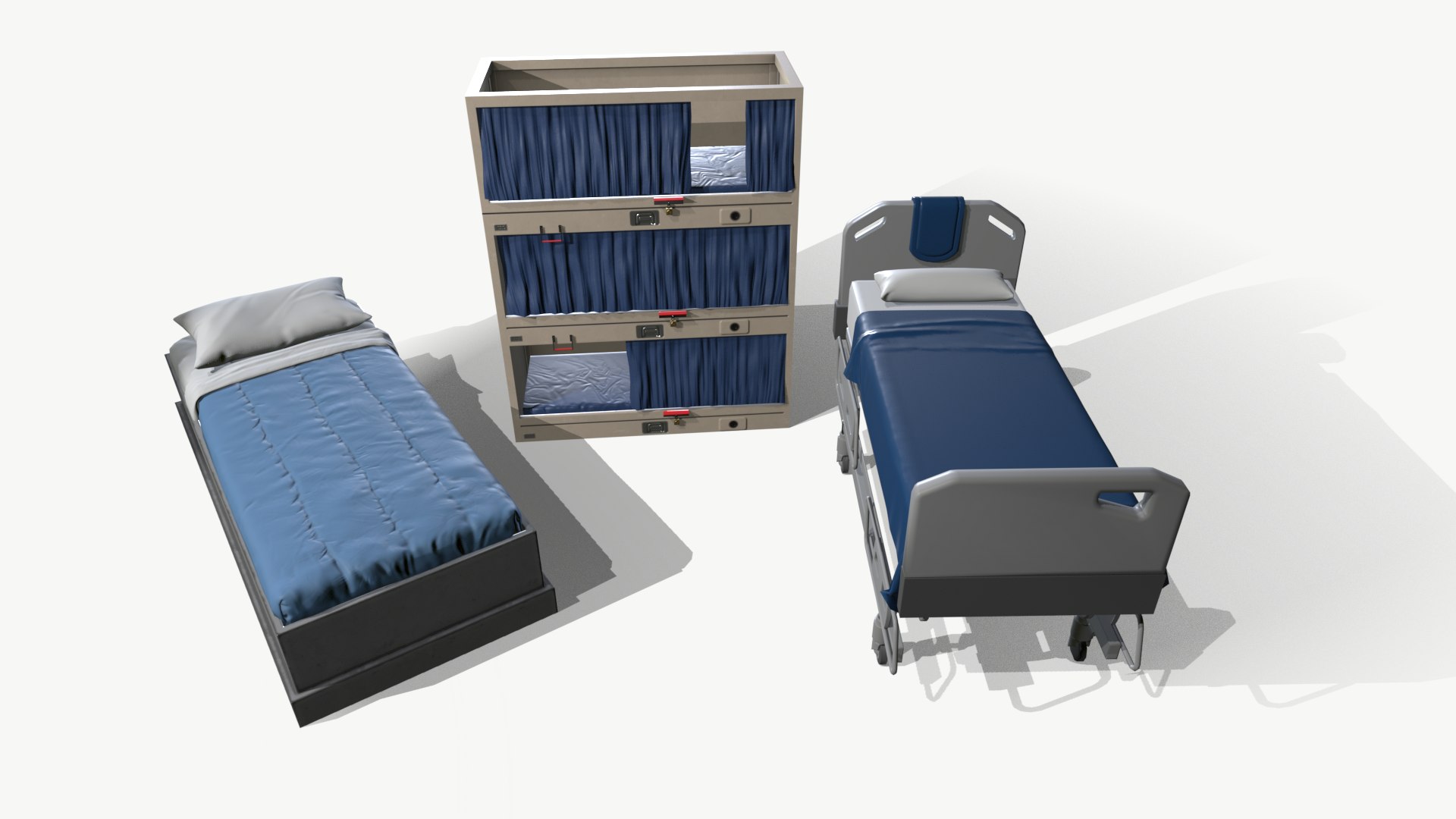 3D Medicals Beds Military - TurboSquid 2187092