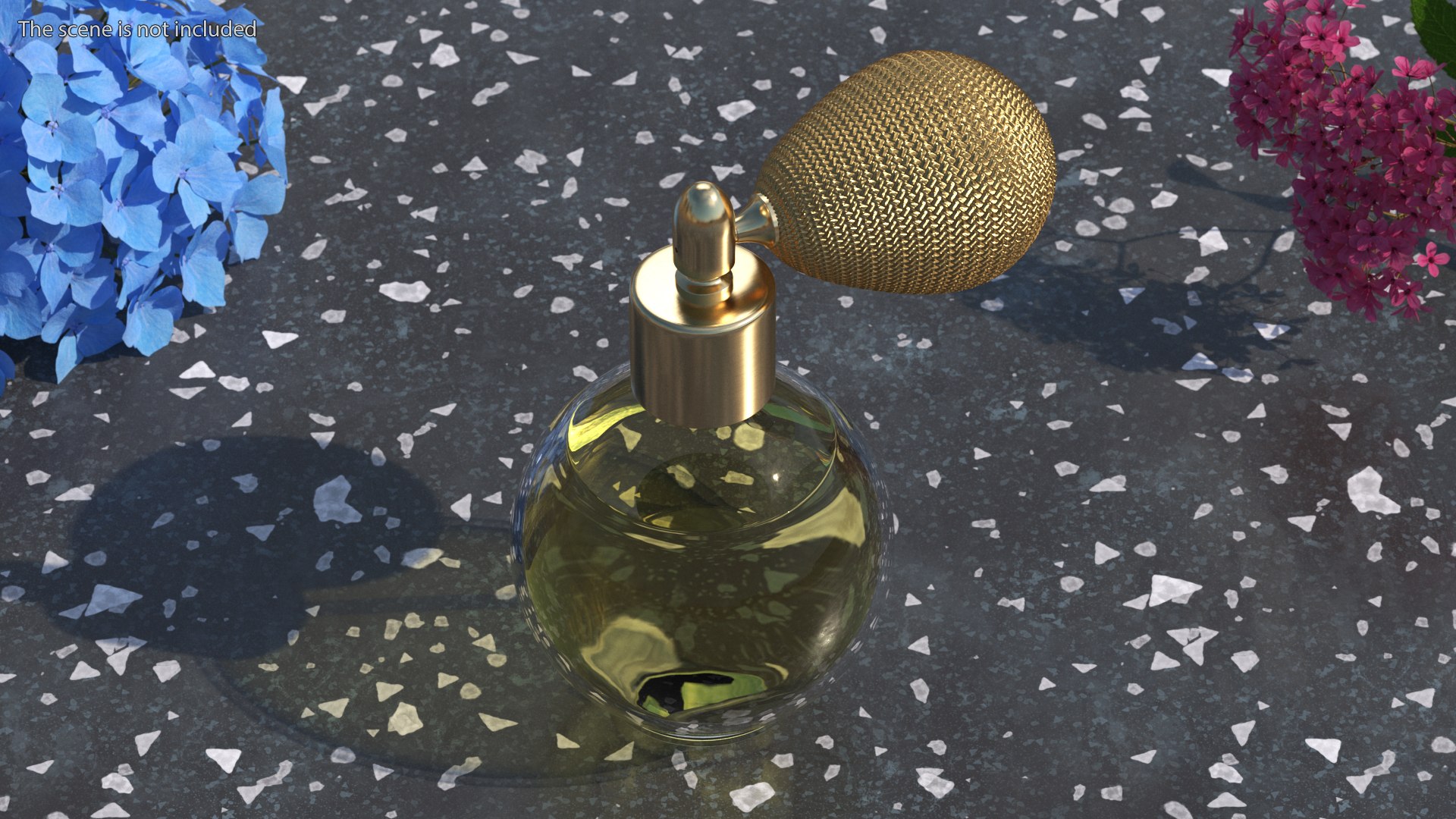 Ball Pump Perfume Bottle Golden 3D Model - TurboSquid 2099511