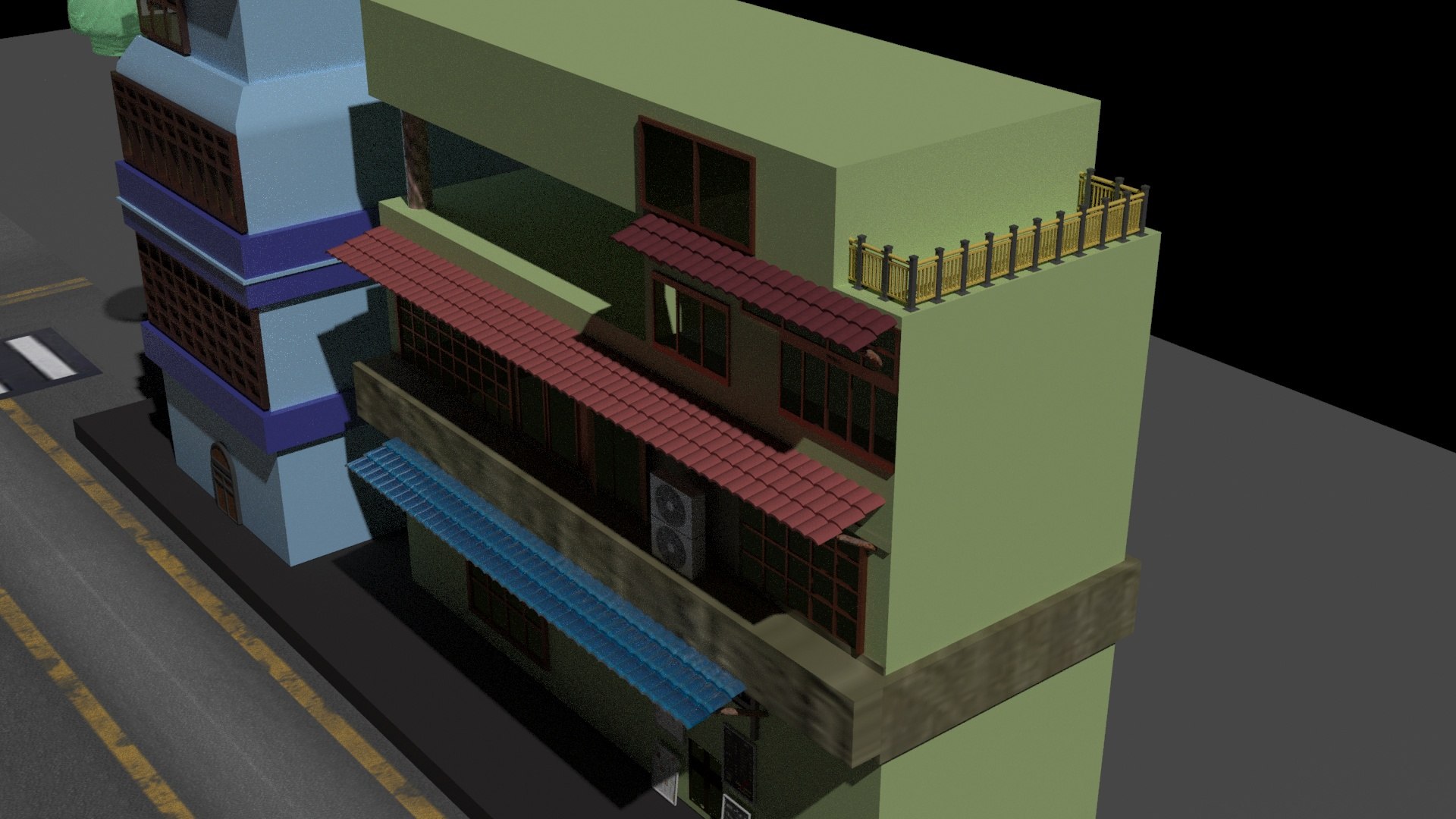 Simple Street 3D Model - TurboSquid 1386018