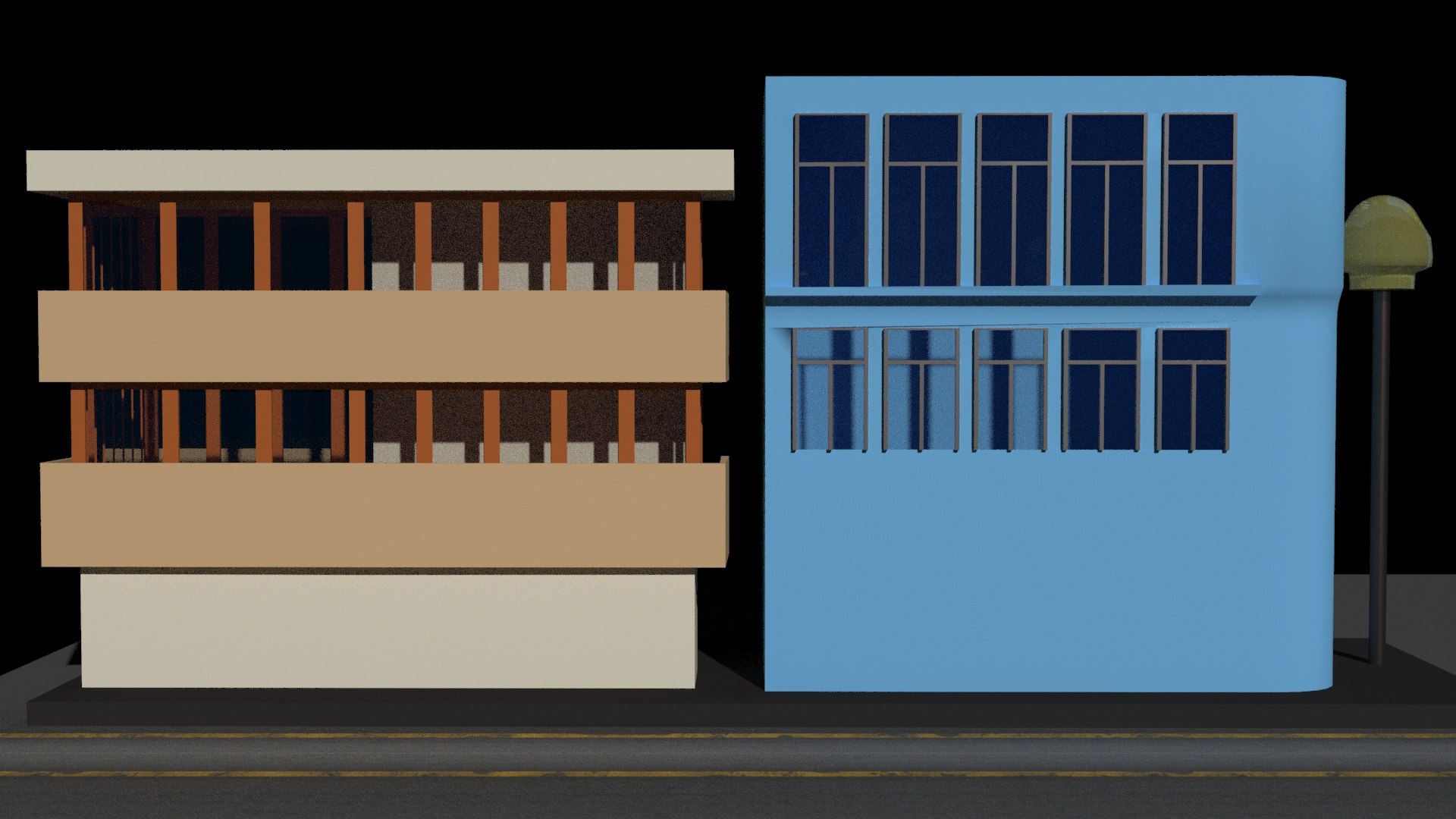 Simple Street 3D Model - TurboSquid 1386018