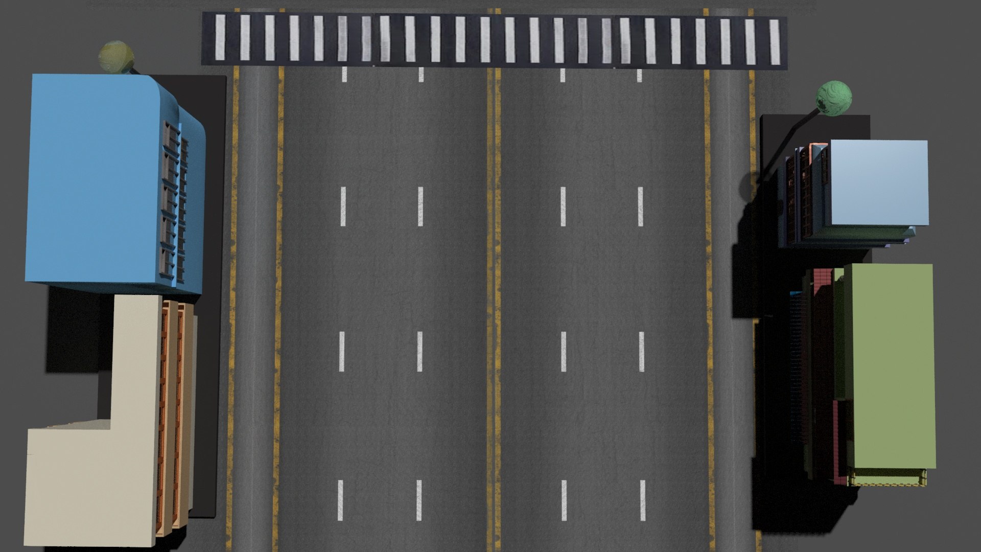 Simple Street 3D Model - TurboSquid 1386018