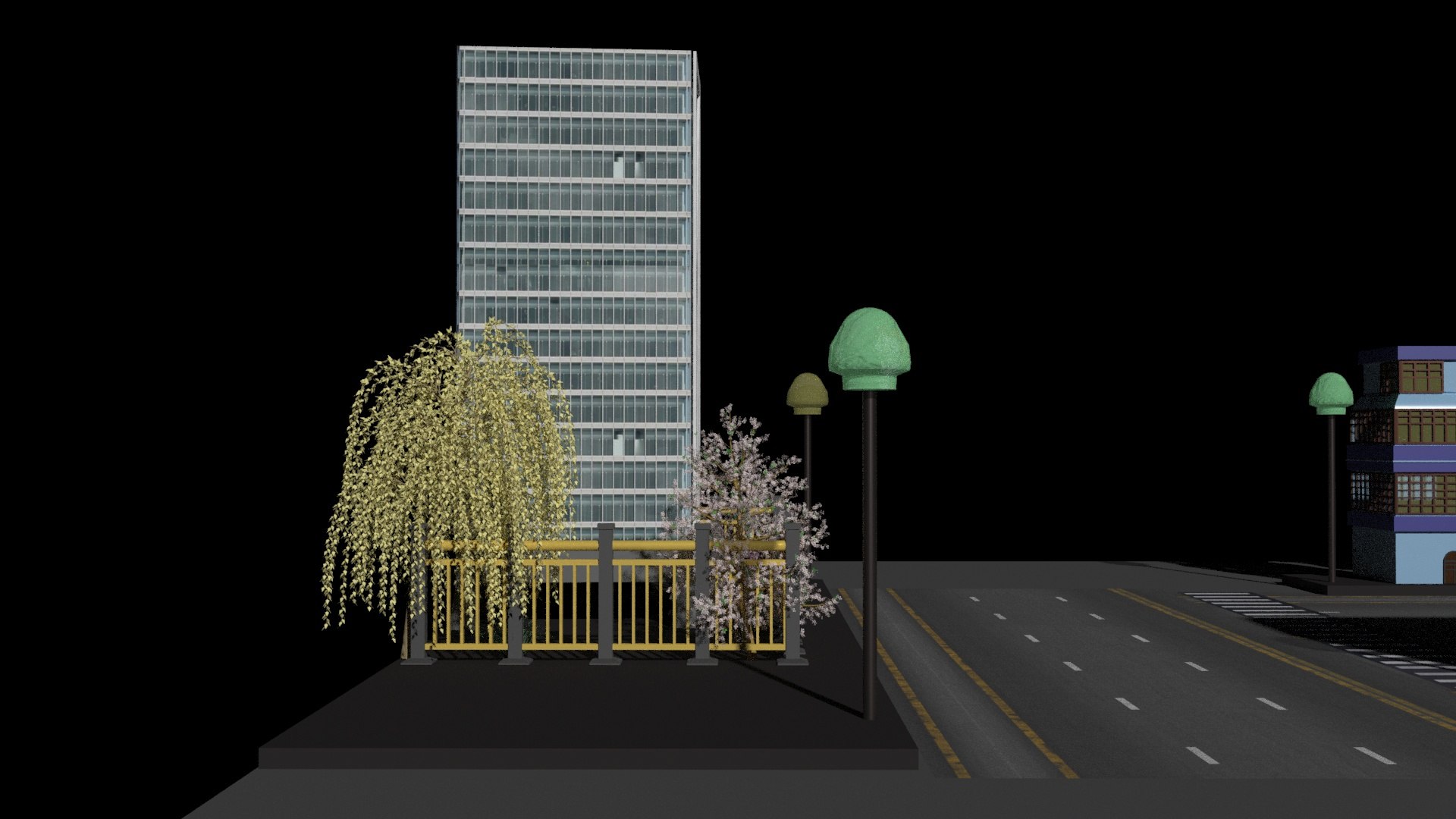 Simple Street 3D Model - TurboSquid 1386018