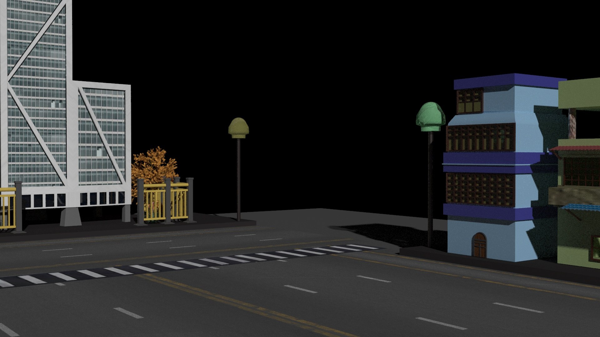 Simple Street 3D Model - TurboSquid 1386018