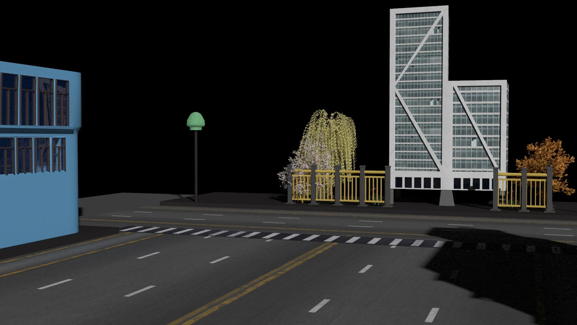 Simple Street 3D Model - TurboSquid 1386018