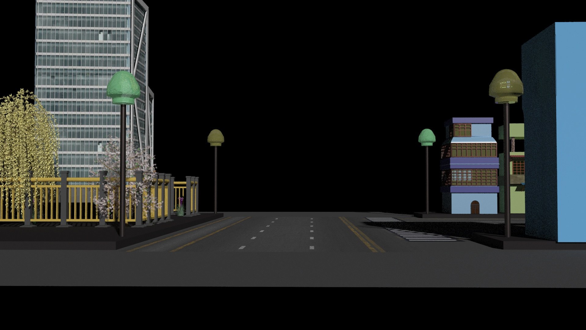 Simple Street 3D Model - TurboSquid 1386018