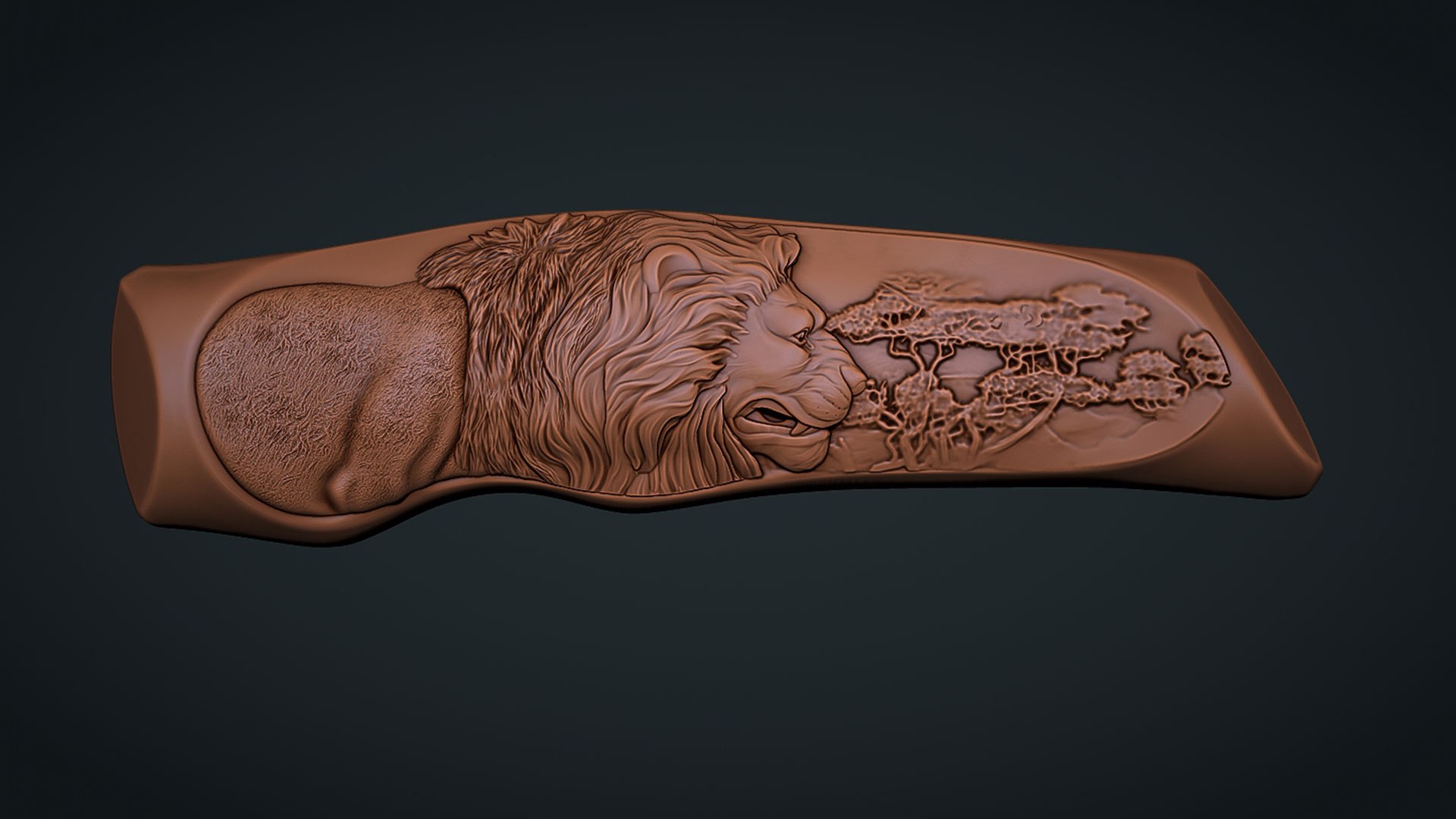 Lion Knife Handle 3D Model - TurboSquid 2391547
