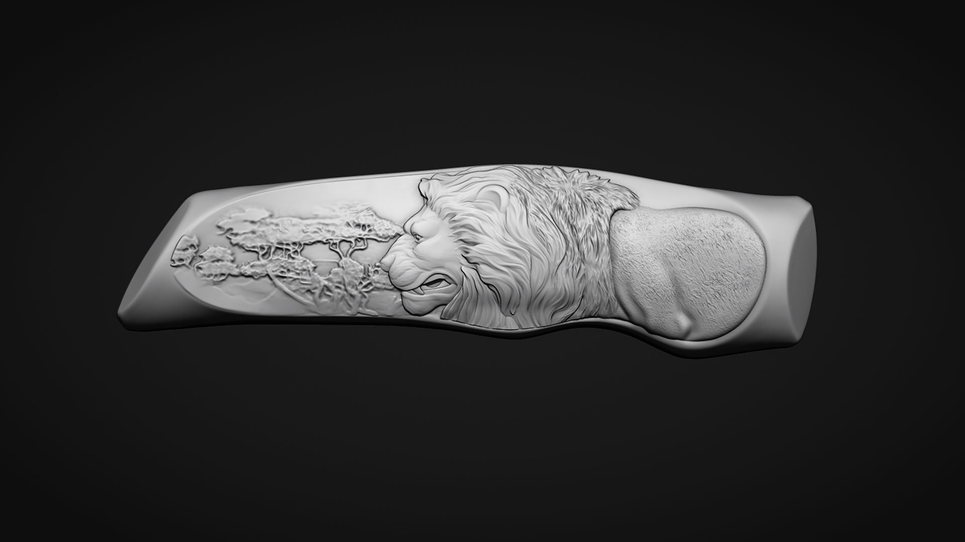 Lion Knife Handle 3D Model - TurboSquid 2391547