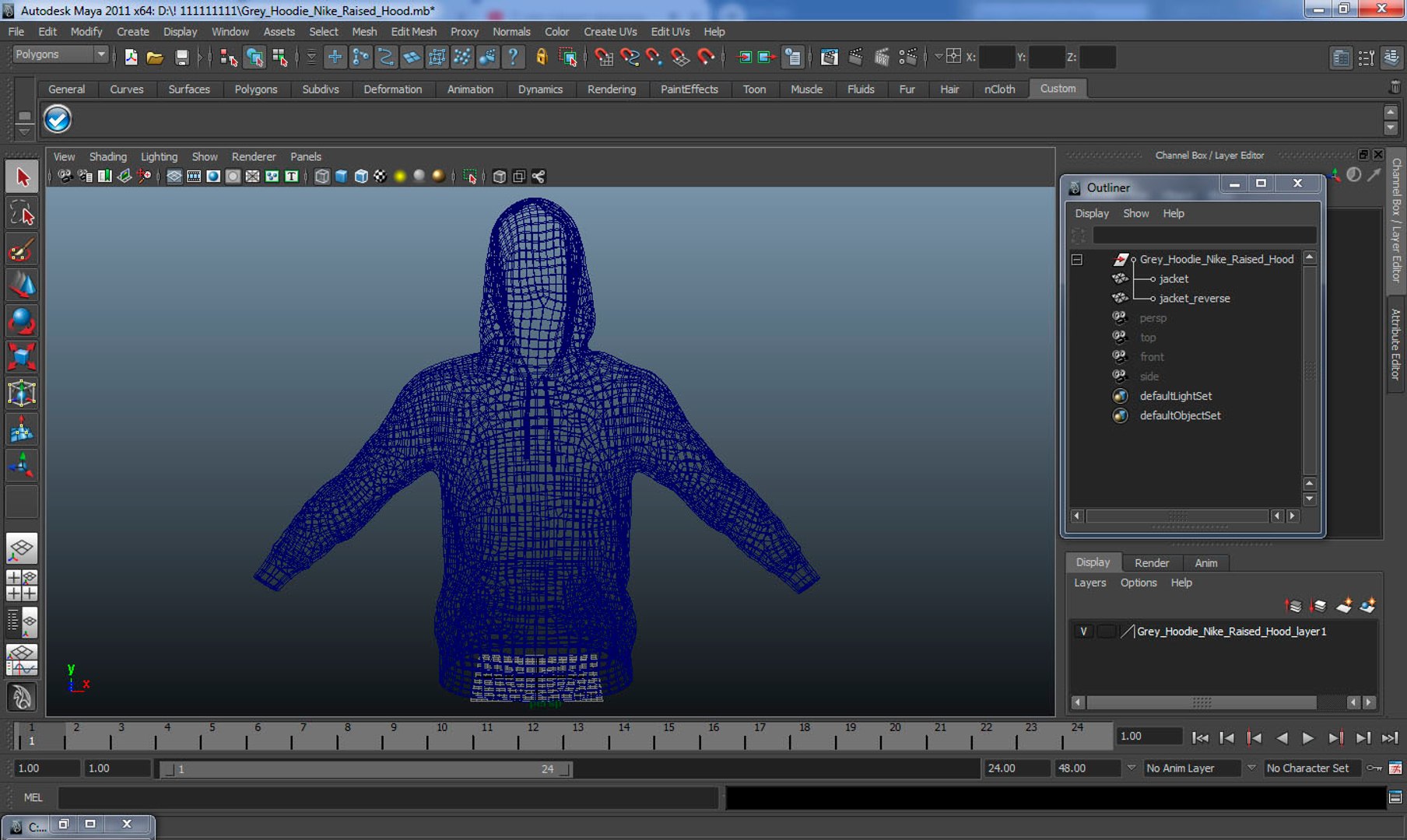 3D Model Grey Nike Hoodie Raised - TurboSquid 1442839