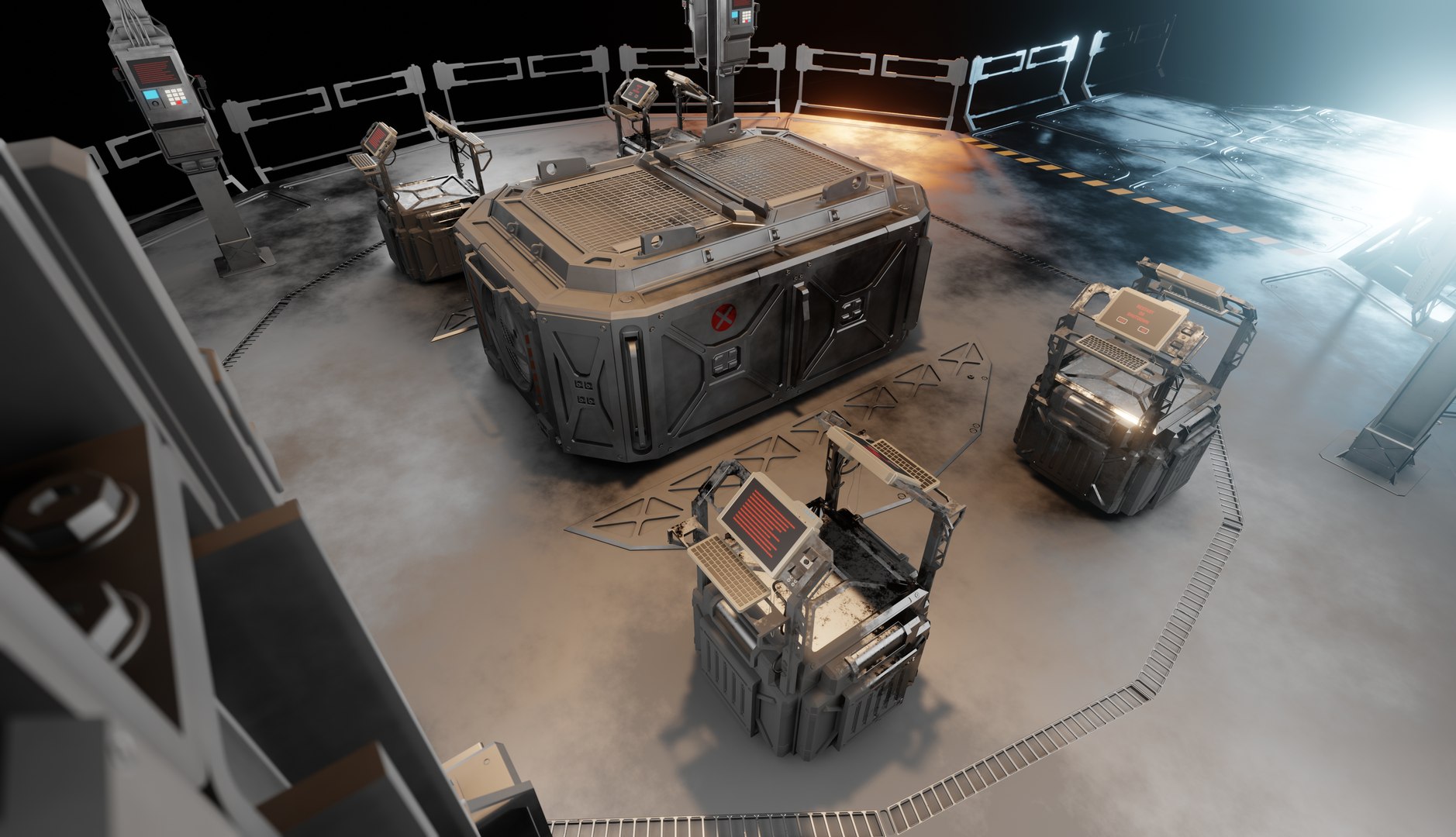 Main Computer In Control Room 3D Model - TurboSquid 2102836