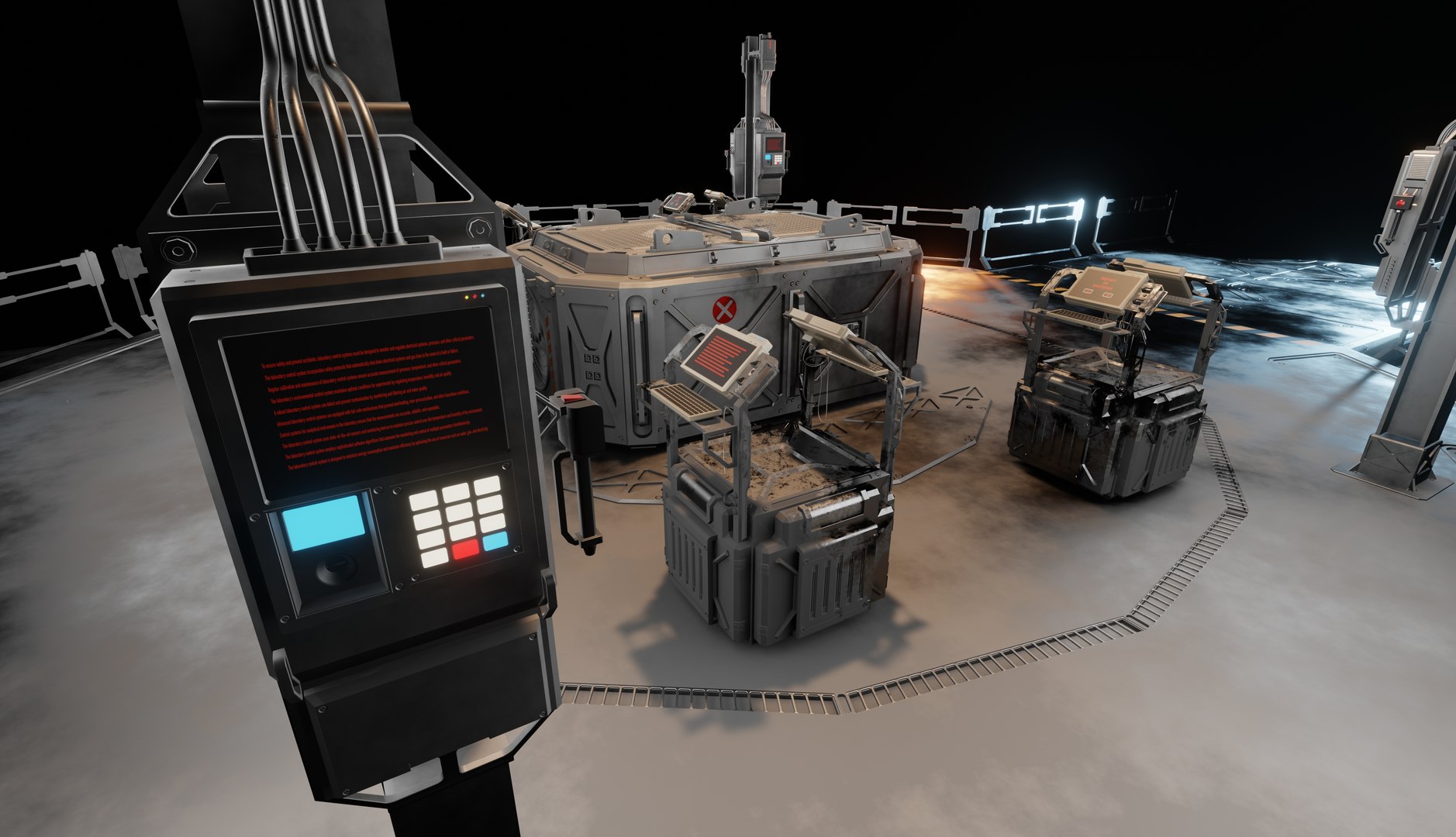 Main Computer In Control Room 3D Model - TurboSquid 2102836