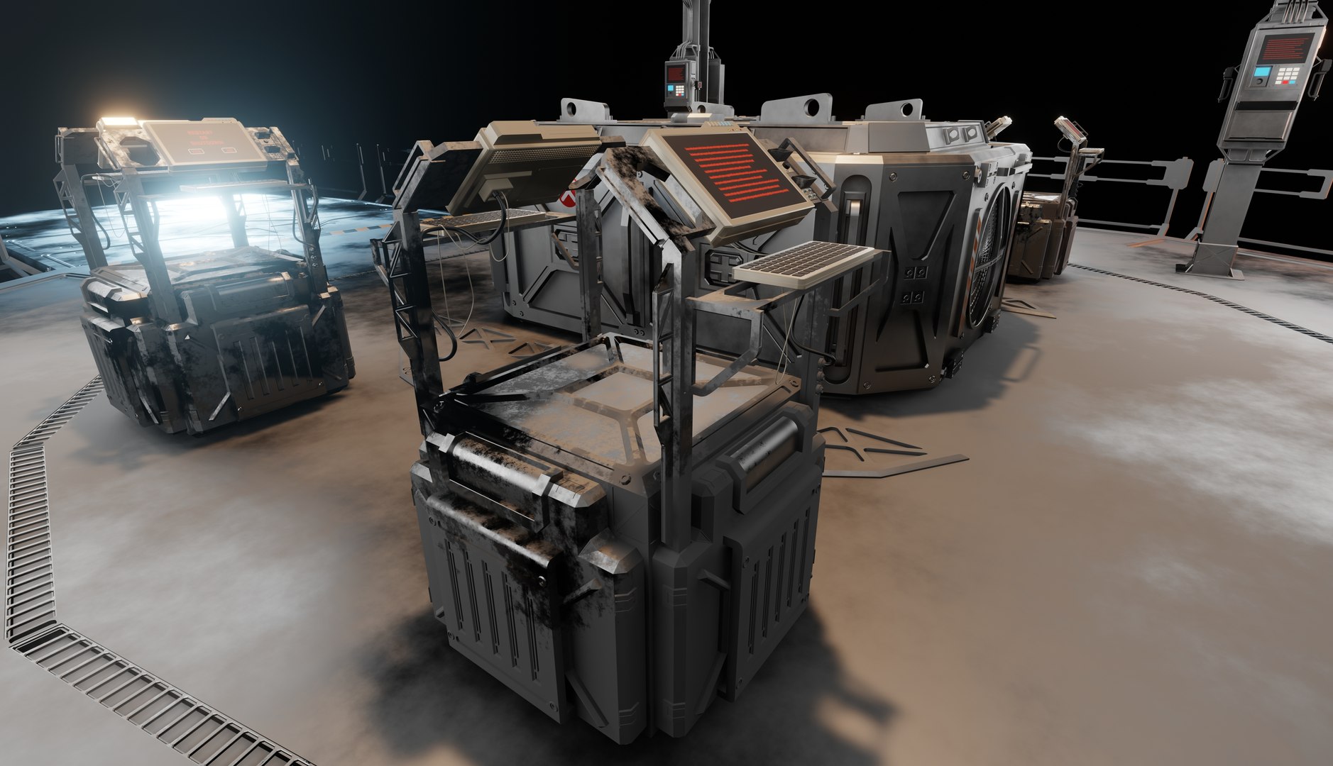 Main Computer In Control Room 3D Model - TurboSquid 2102836