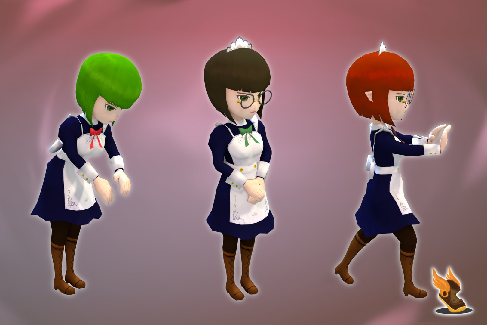 Stylized NPC - House Staff Pack 3D Model - TurboSquid 2060212