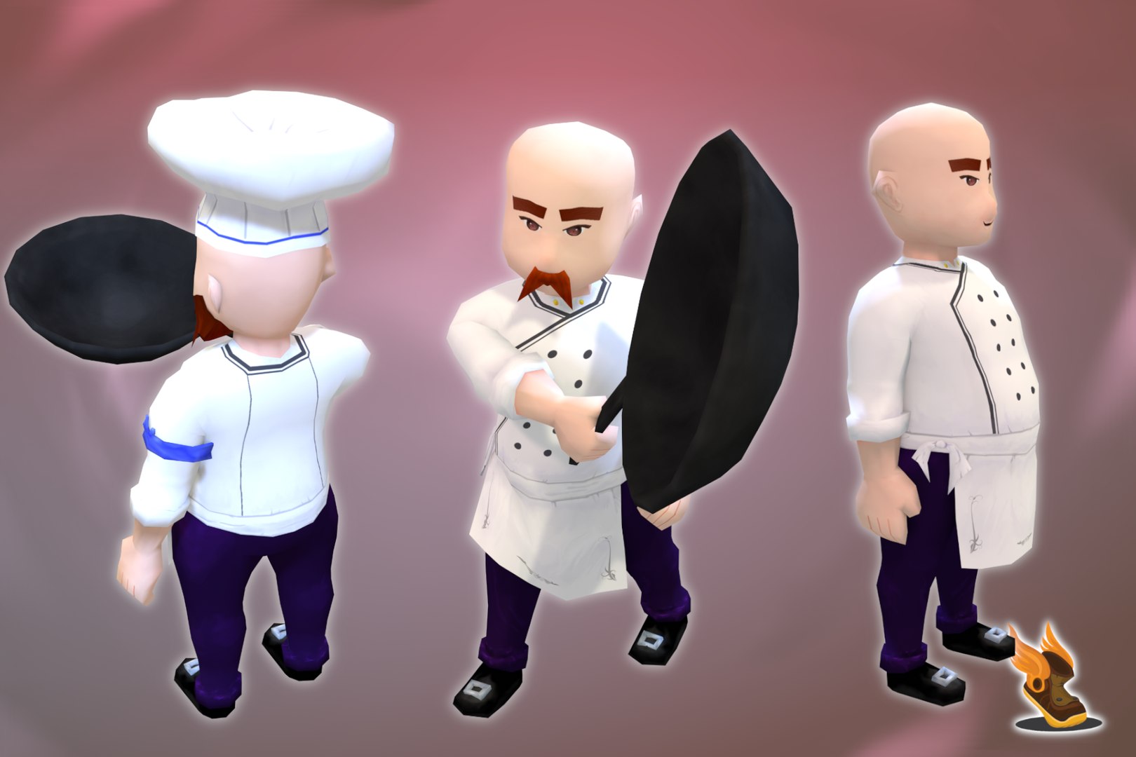 Stylized NPC - House Staff Pack 3D Model - TurboSquid 2060212