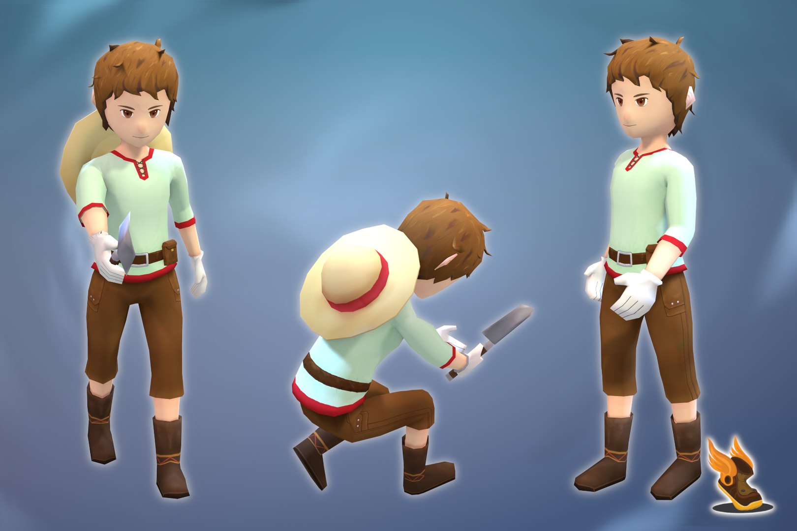 Stylized NPC - House Staff Pack 3D Model - TurboSquid 2060212