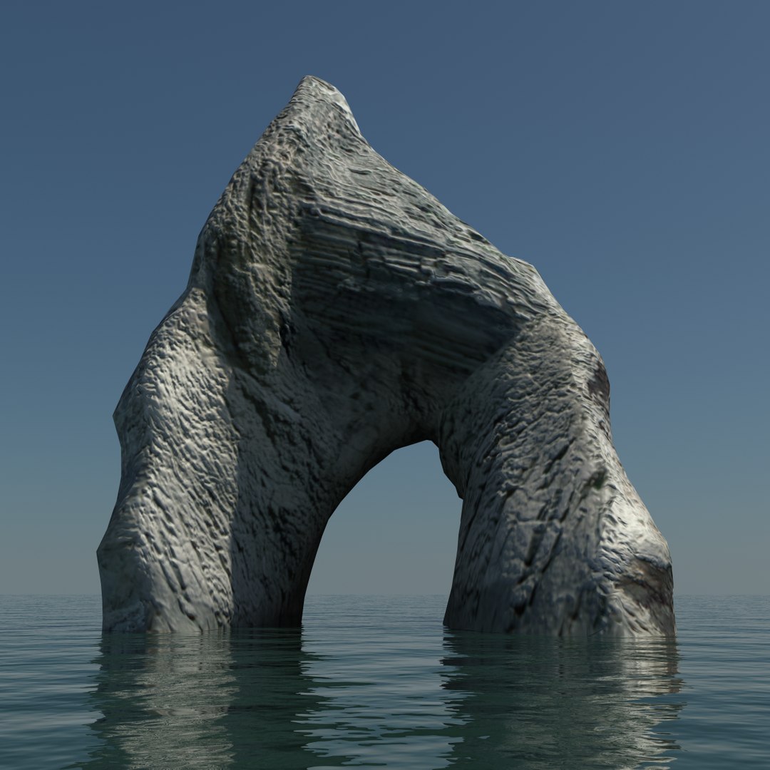 3d model sea rock