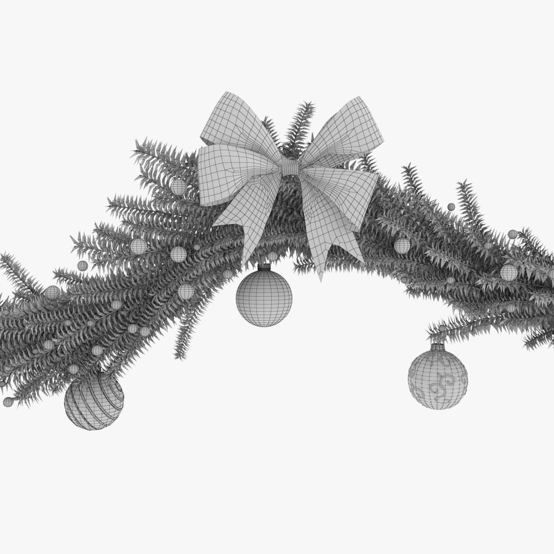 3d Model Christmas Garland 2